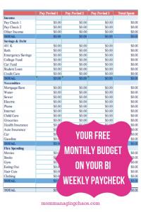 How to Budget BiWeekly Pay + Paying Monthly Bills