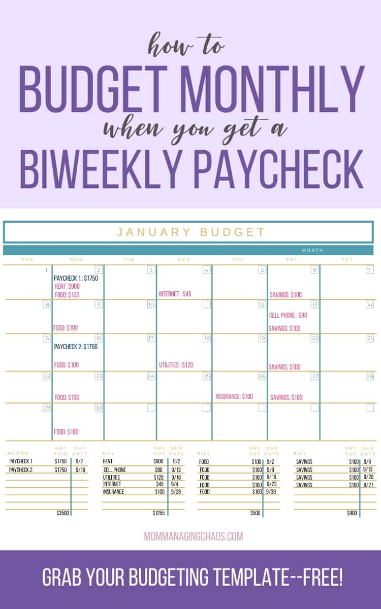 How To Budget BiWeekly Pay With Monthly Bills In 2021